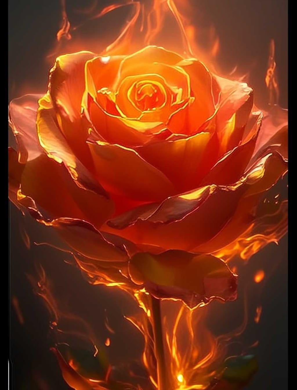 Fire Roses 1000 Pieces Puzzle for Adults Educational Intellectual ...