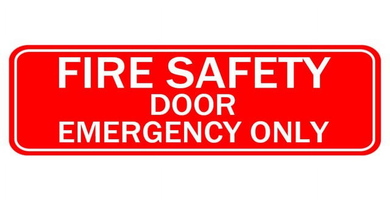 Fire Safety Door Emergency Only Sign For House Door, Plastic Self ...