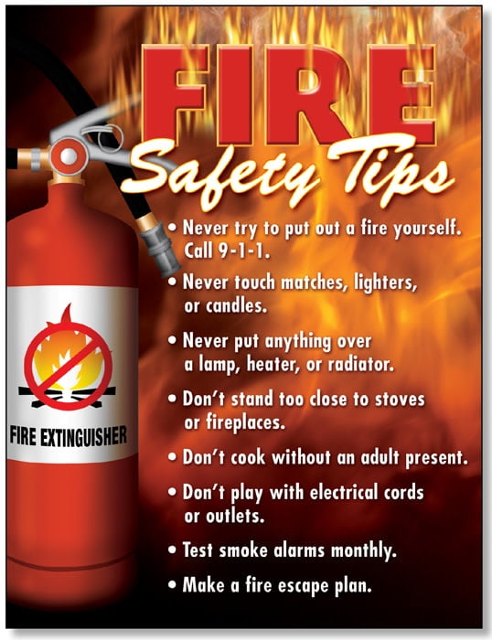 Fire Safety Tips Chart 17x22 [NS3308] [NS3308] - Walmart.com