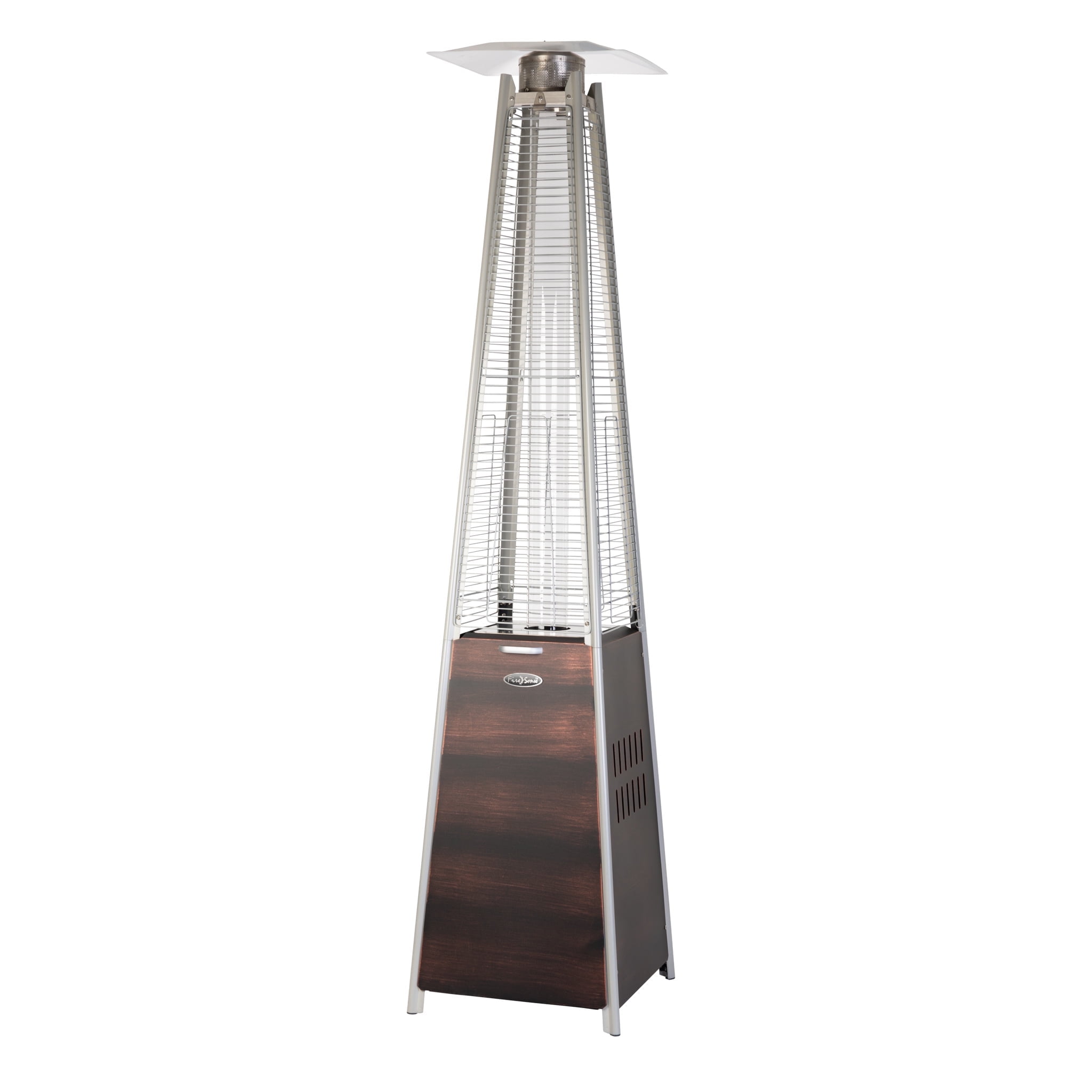 Fire Sense Pyramid Flame Patio outdoor propane Heater Tower with Wheels ...