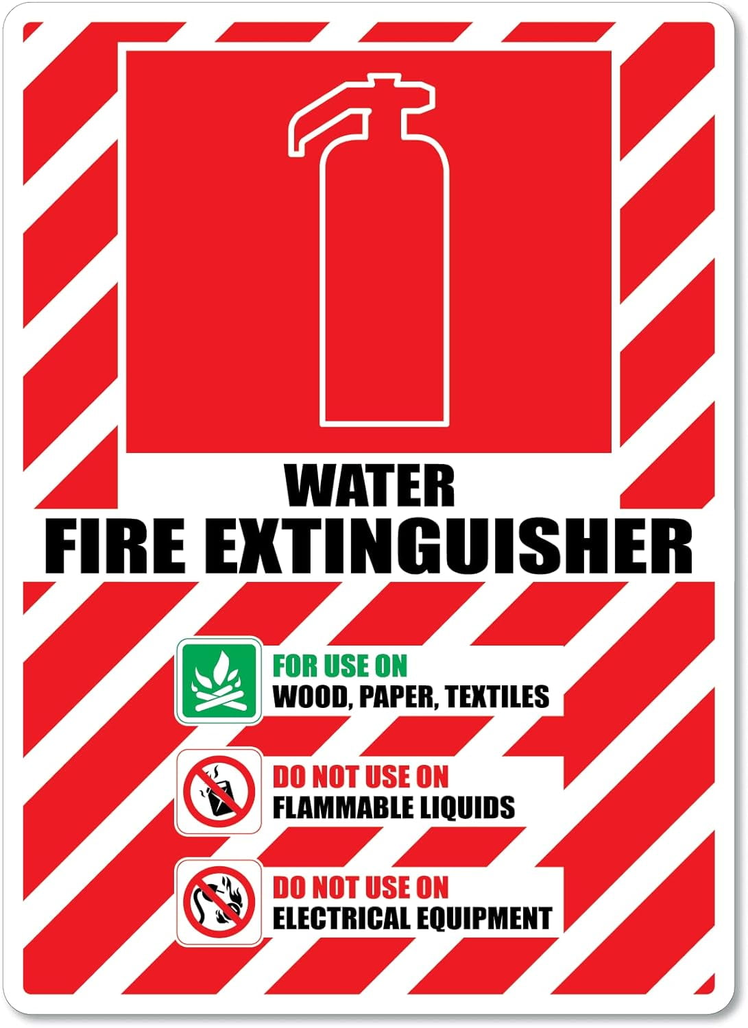 Fire Sign – Water Fire Extinguisher Safety Signs Fire Safety Signs ...