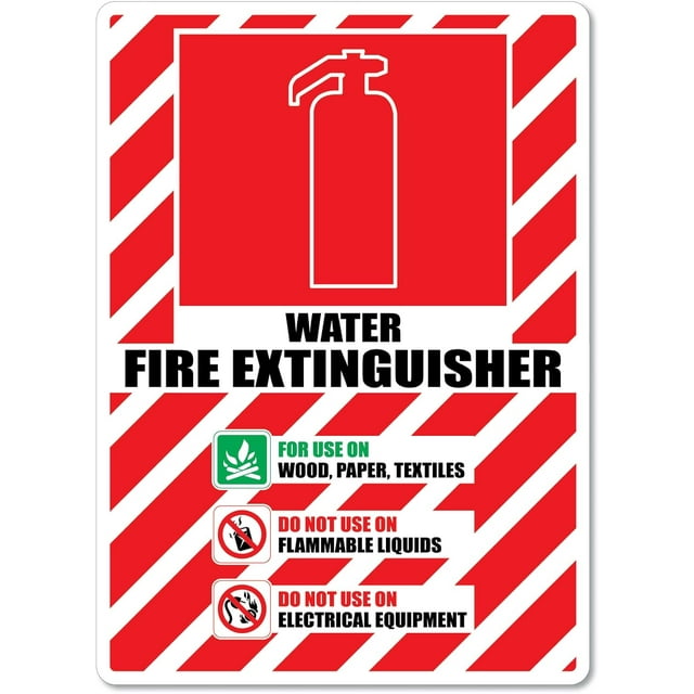 Fire Sign – Water Fire Extinguisher Safety Signs Fire Safety Signs ...