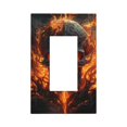 Fire Skull Gothic Cool Single Gang Wall Plate 1 Gang Decorative ...