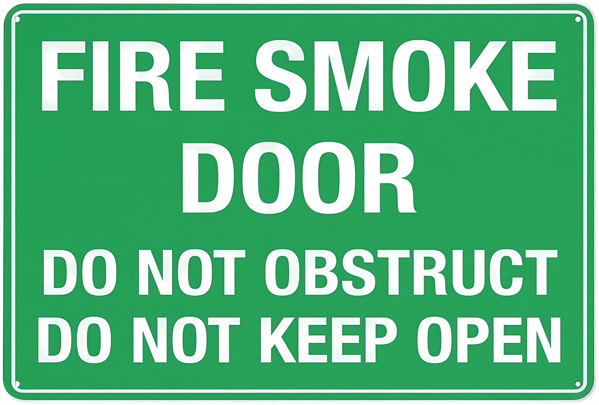 Fire Smoke Door Do Not Obstruct Do Not Keep Open Sign - 8"x12" Vintage ...