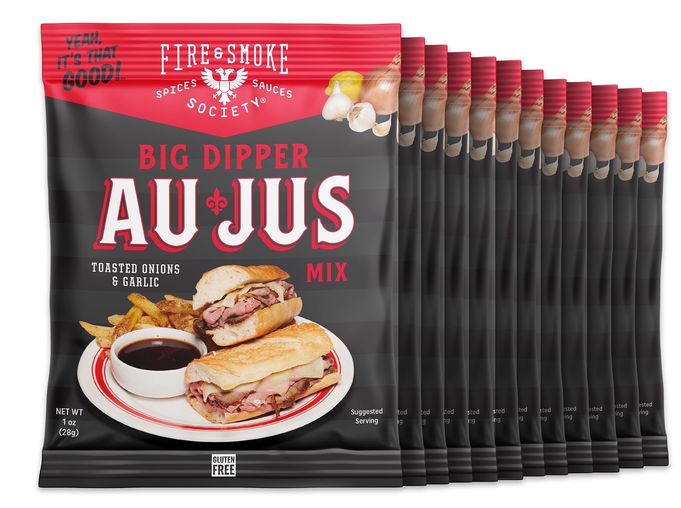 Fire & Smoke Society Au Jus Gravy Mix, Dry Sauce Packets, Savory ...