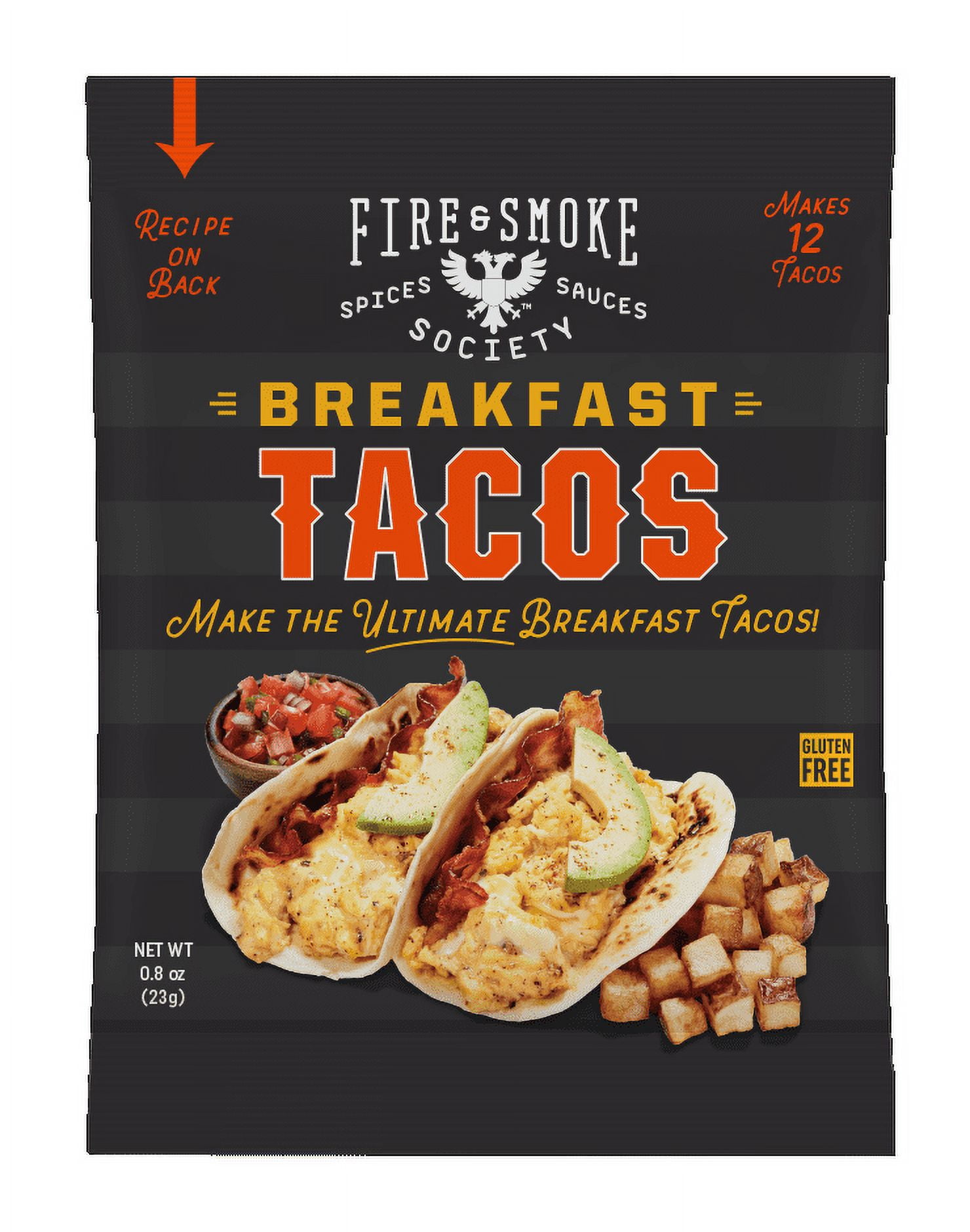 Fire & Smoke Society Breakfast Taco Seasoning Mix, 0.8 Ounce Packet ...