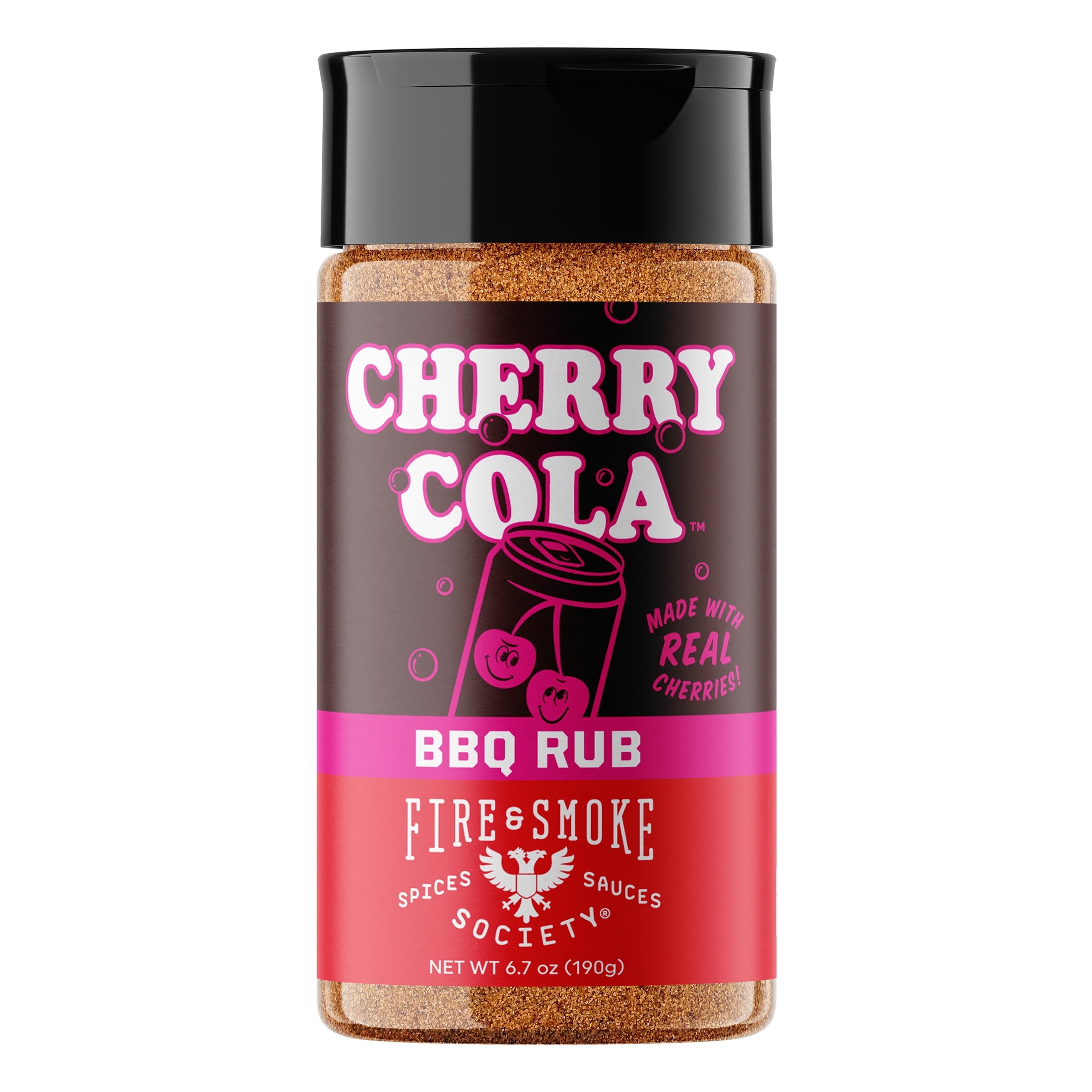 Fire & Smoke Society Cherry Cola BBQ Seasoning, Rib Rub, 6.7 Ounce ...