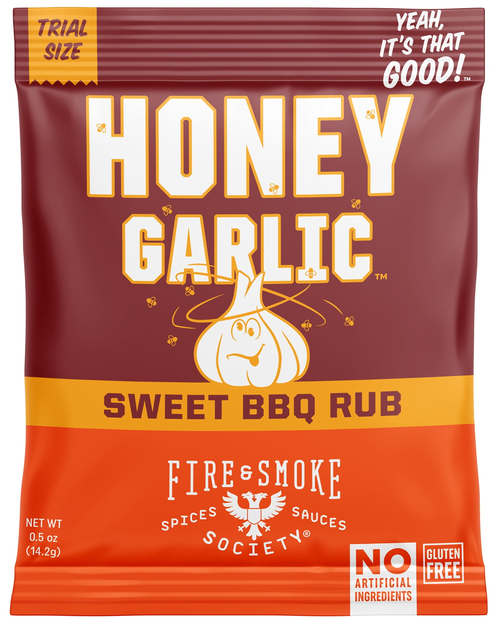 Fire & Smoke Society Honey Garlic BBQ Rub, BBQ Seasoning Mix, .5 oz ...