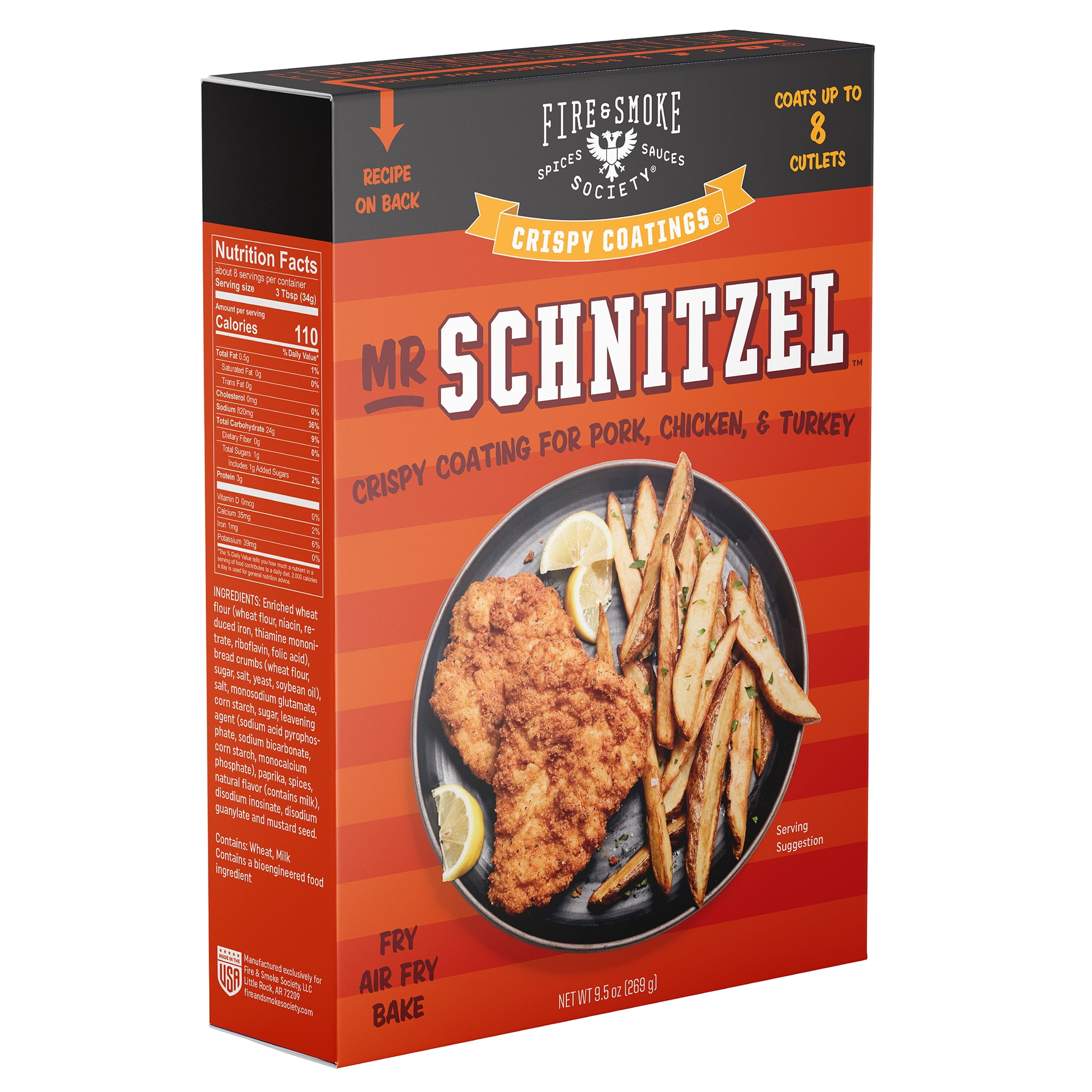 Fire & Smoke Society Mr. Schnitzel Crispy Coating Fry Mix, Pork ...