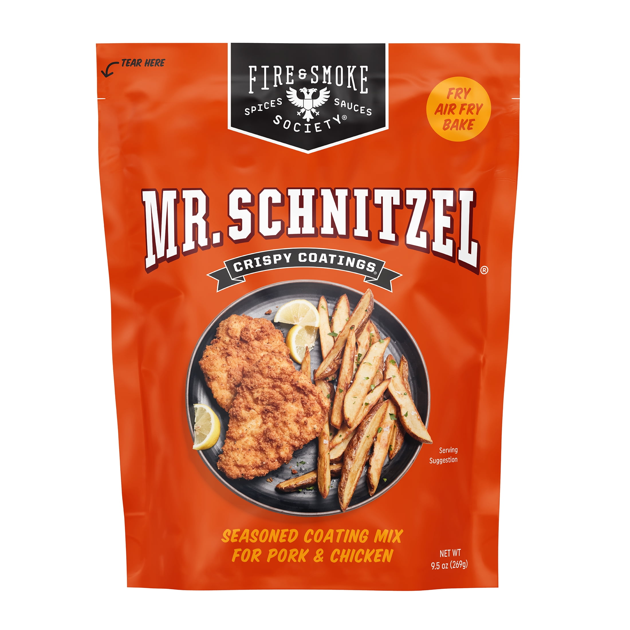 Fire & Smoke Society Mr. Schnitzel Crispy Coating Fry Mix, Pork ...