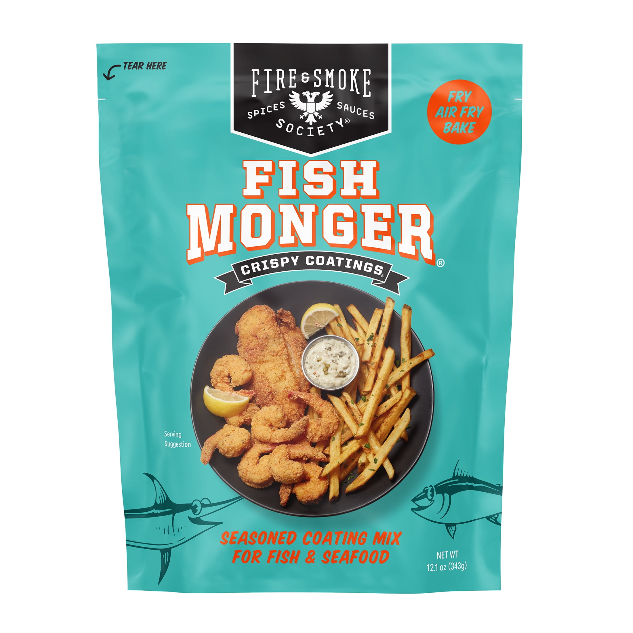 Fire & Smoke Society Southern Style Crispy Fish Fry Mix, Fish Monger ...