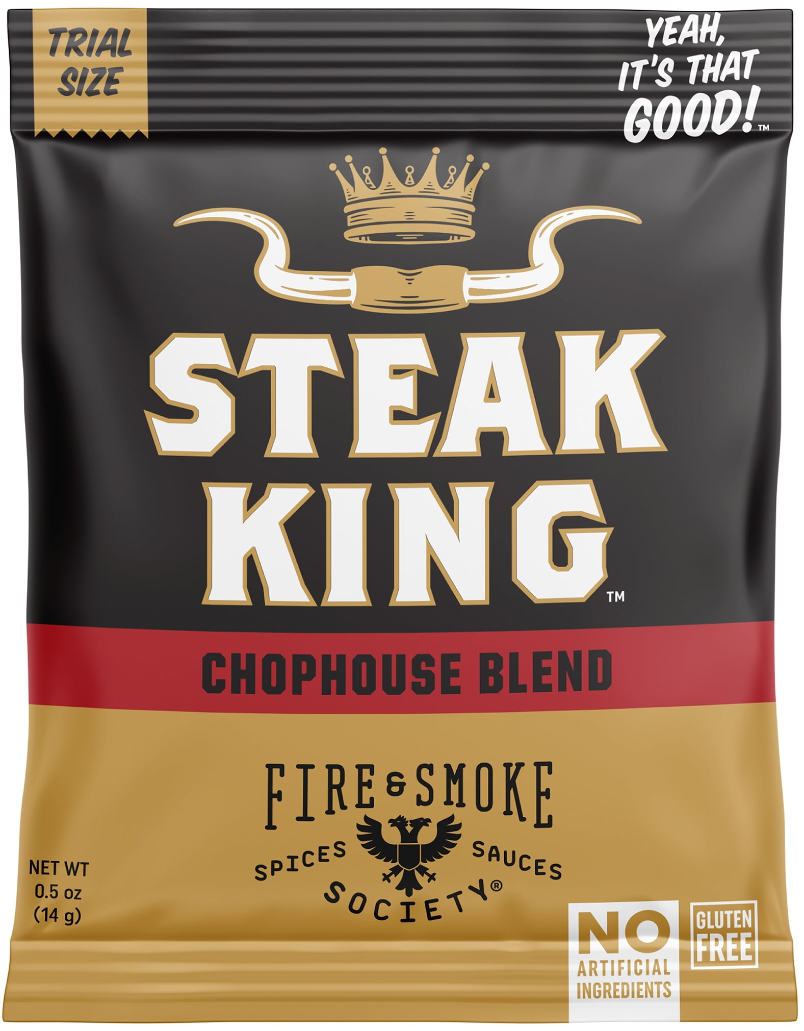 Fire & Smoke Society Steak King Steak Seasoning Mix, BBQ Rub, .5 Ounce ...