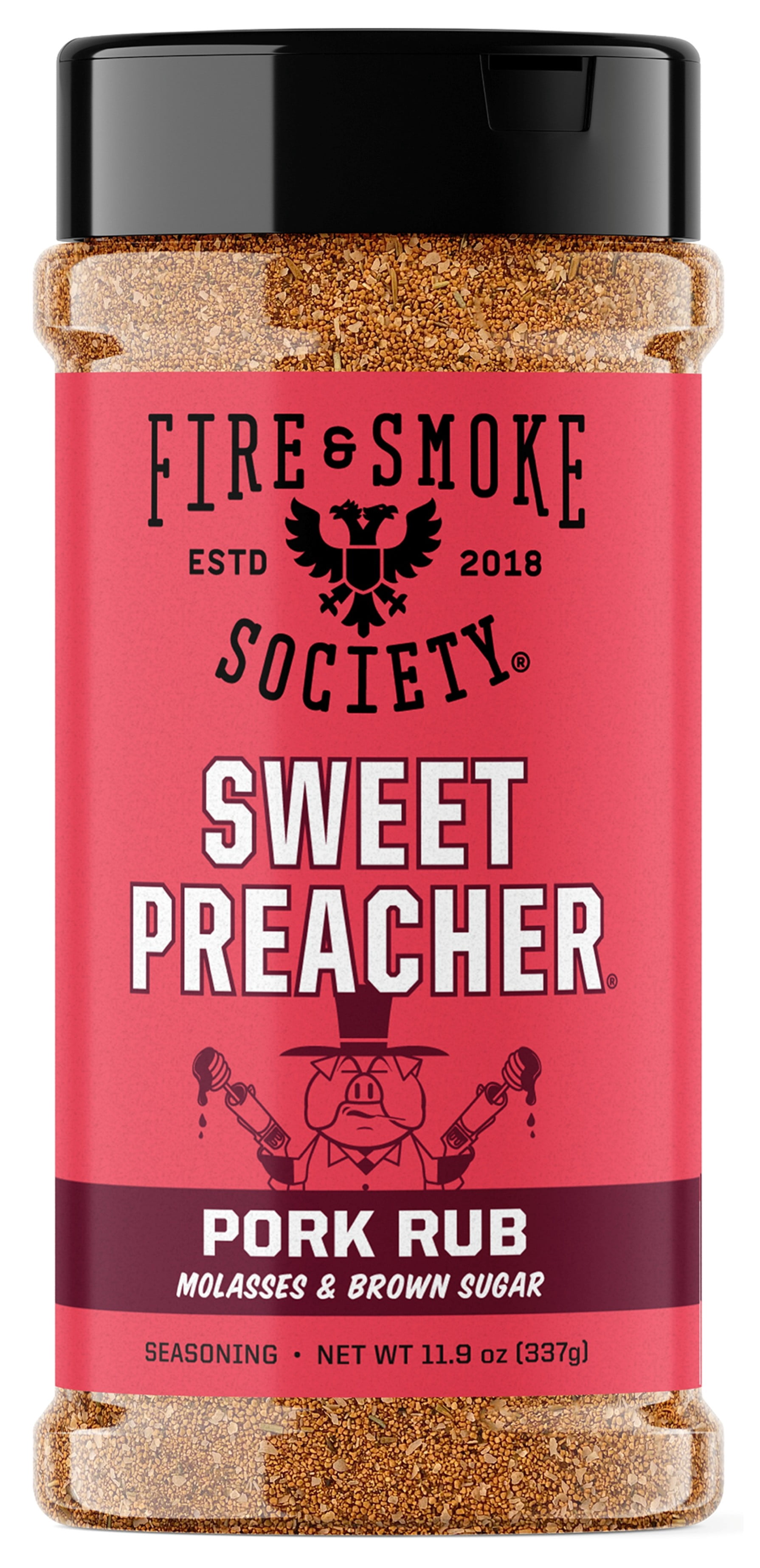 Fire & Smoke Society Sweet Preacher BBQ Seasoning Pork Rub, 11.9 Ounce ...