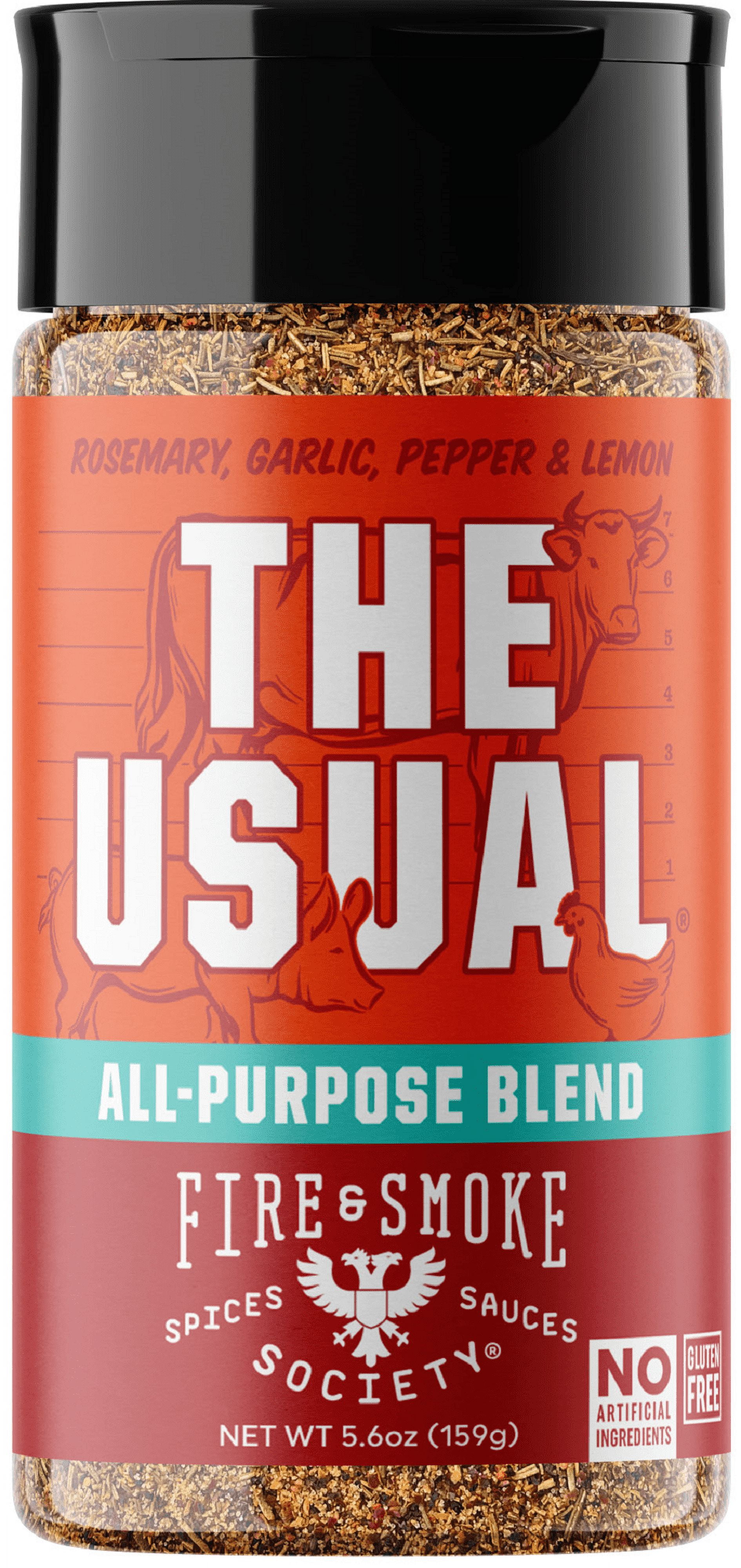 Fire & Smoke Society The Usual All-Purpose Seasoning Spice Blend, 5.6 ...