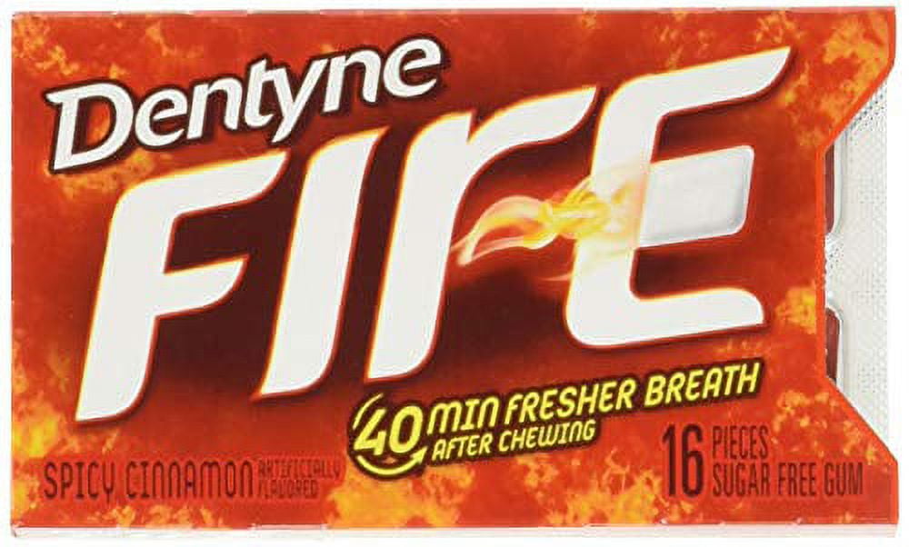 Fire Spicy Cinnamon Sugar-Free Gum, 12 Pack - Walmart.com