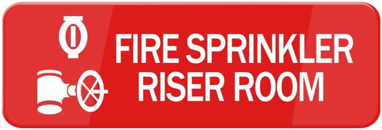 Fire Sprinkler Riser Room Sign,Acrylic Sign Safety Informative Sign ...