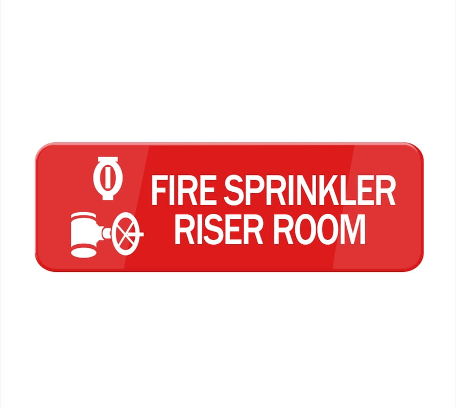 Fire Sprinkler Riser Room Sign,Acrylic Sign Safety Informative Sign ...