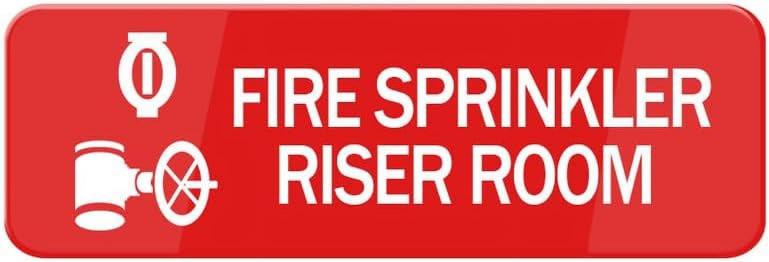 Fire Sprinkler Riser Room Sign,Acrylic Sign Safety Informative Sign ...