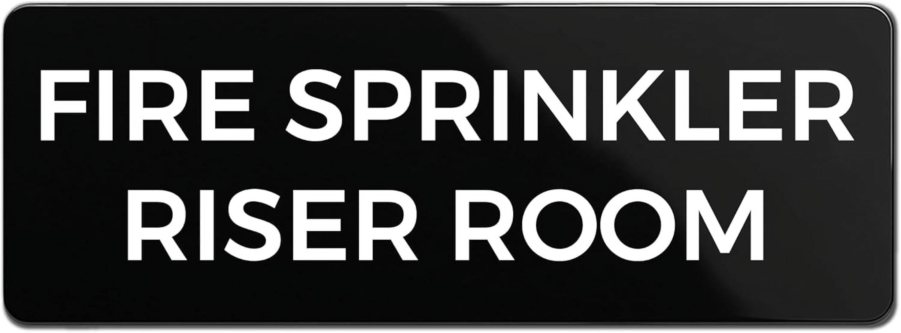 Fire Sprinkler Riser Room Sign, Durable ABS Plastic with Full Adhesive ...