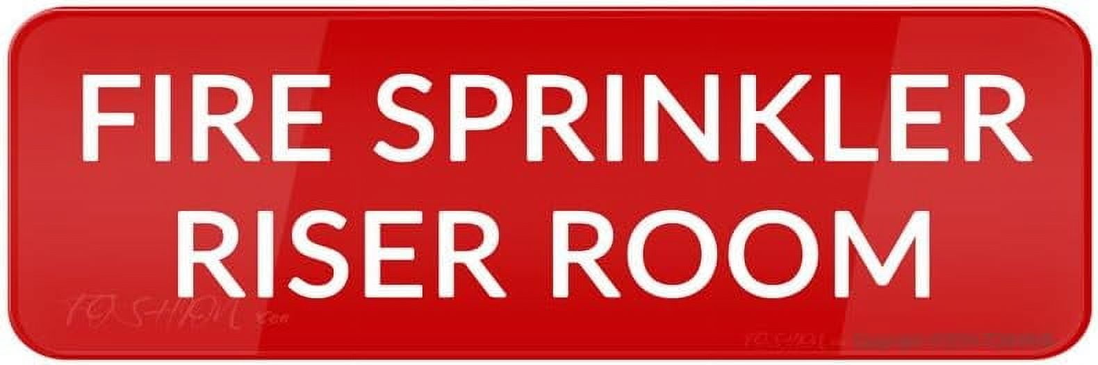 Fire Sprinkler Riser Room Sign Rounded Corners Long Lasting With Double ...