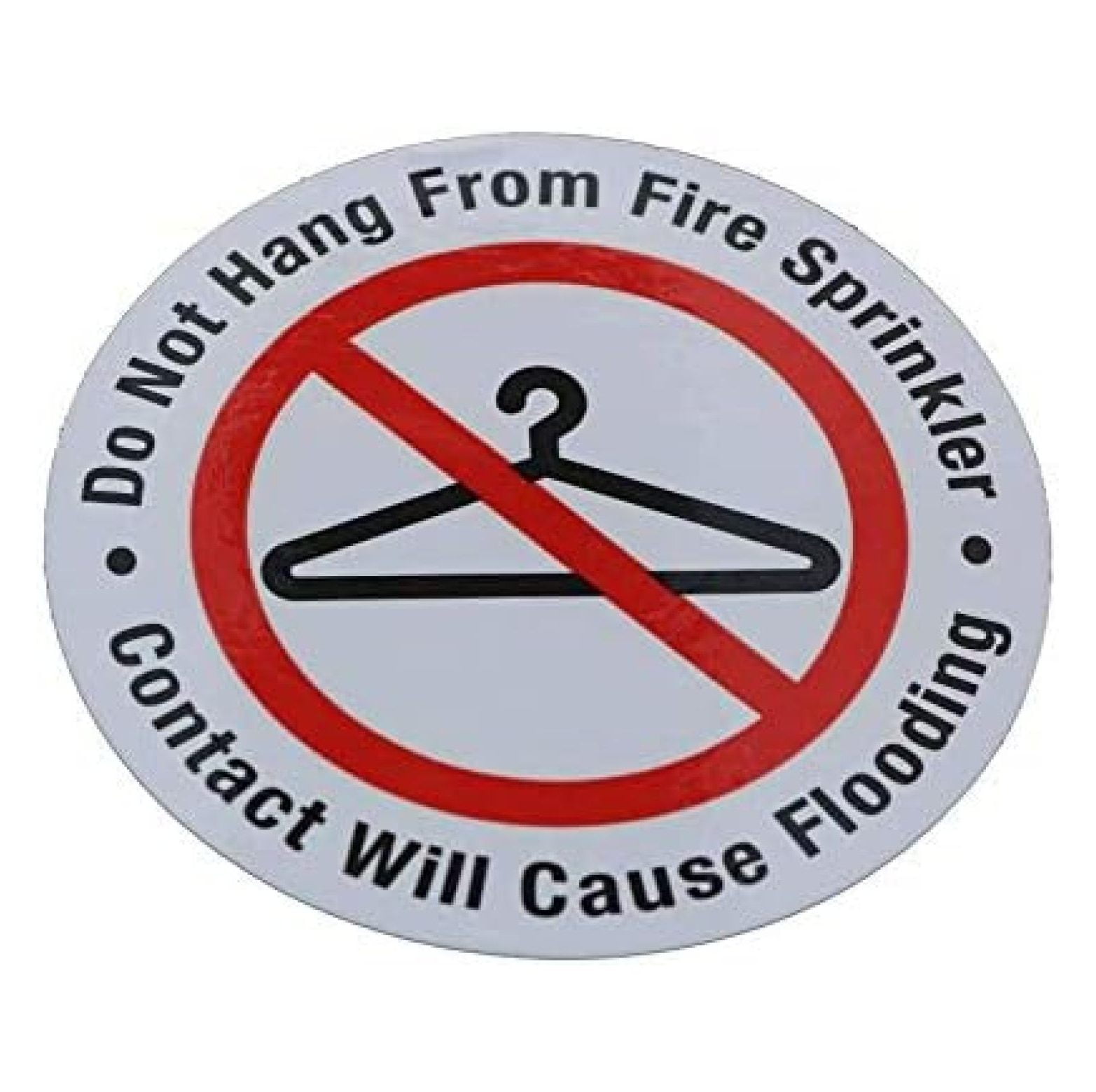 Fire Sprinkler Warning Stickers - 3" Round Vinyl, Roll of 100 - "Do Not ...