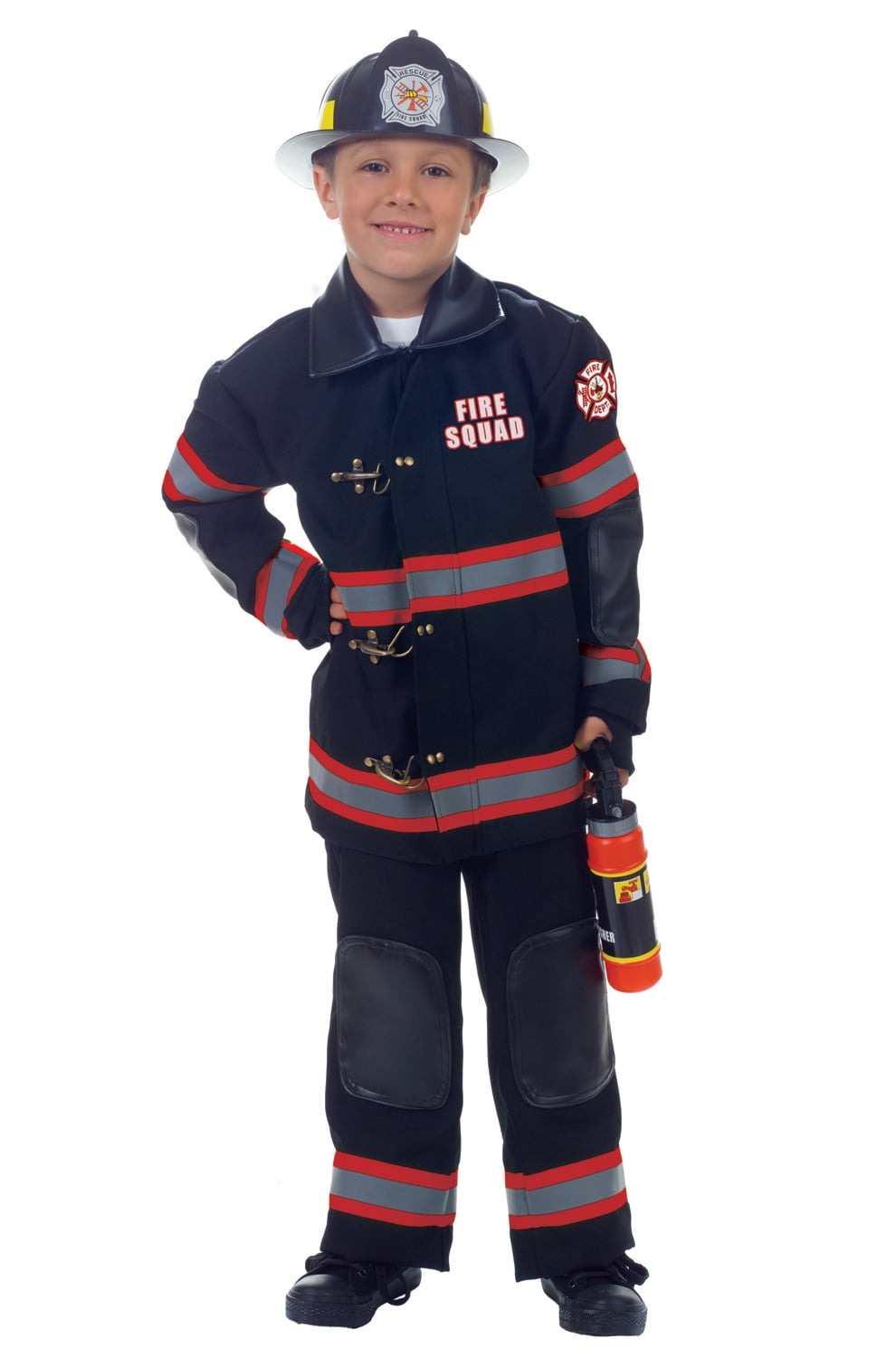 Fire Squad Firefighter Child Costume (Black) - Walmart.com