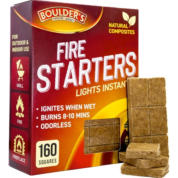 Fire Starter Cubes, 160 pcs - Bulk Pack Firestarter Squares for ...