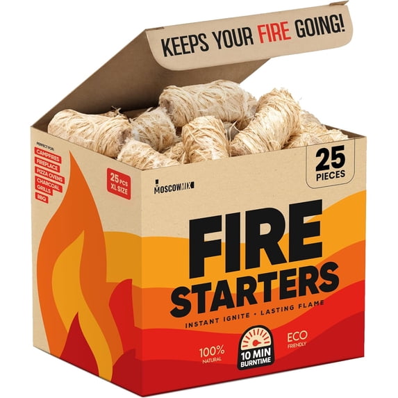 Fire Starter - Natural Starters for Fireplace, Campfires, BBQ, Wood ...
