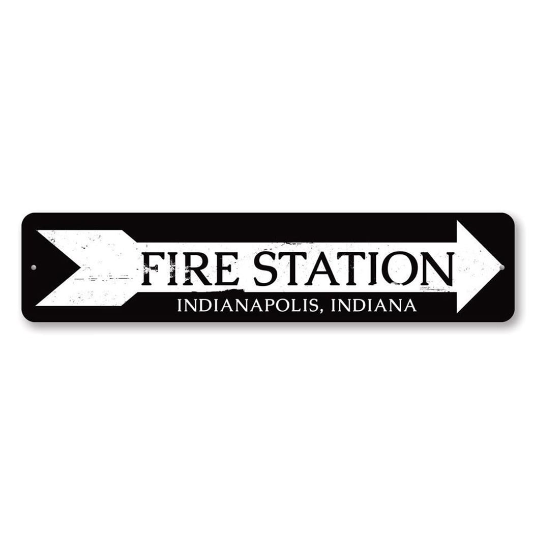 Fire Station Arrow Sign, City State Firehouse Sign, Firehouse Decor ...