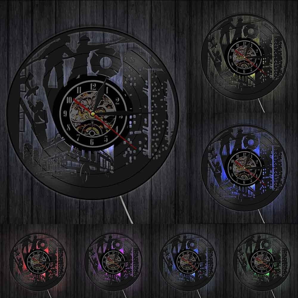 Fire Station Fire Department Vinyl Record Clock Watch Art First ...