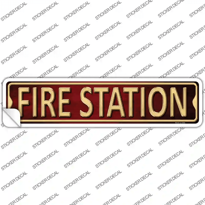 Fire Station Novelty Narrow Sticker Decal Large - Walmart.com