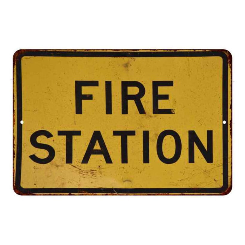 Fire Station Sign, Firehouse Vintage Looking Reproduction Sign ...