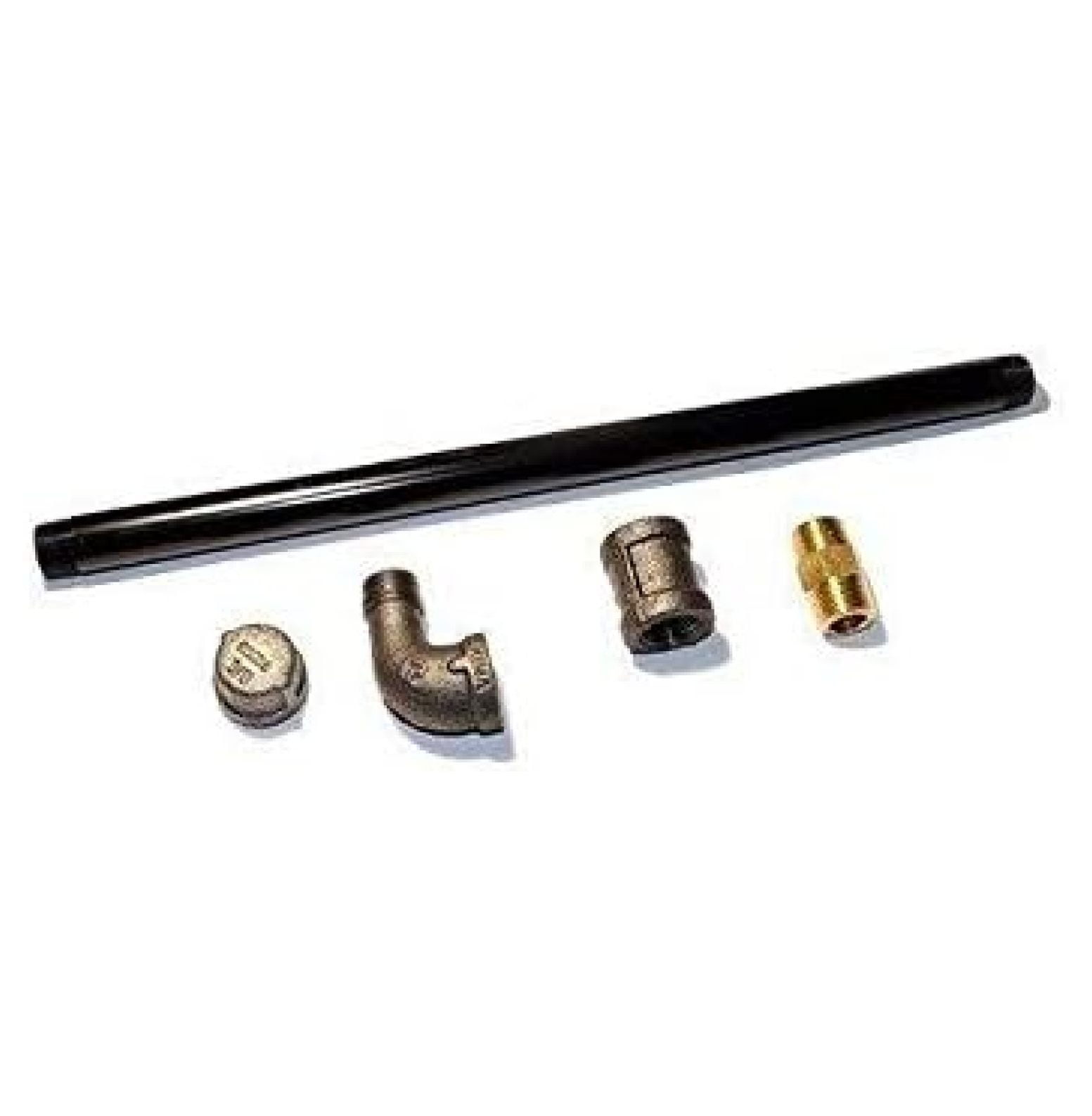 Fire Straight Black Steel Gas Log Lighter Kit (S24N), 24-Inch, Natural ...