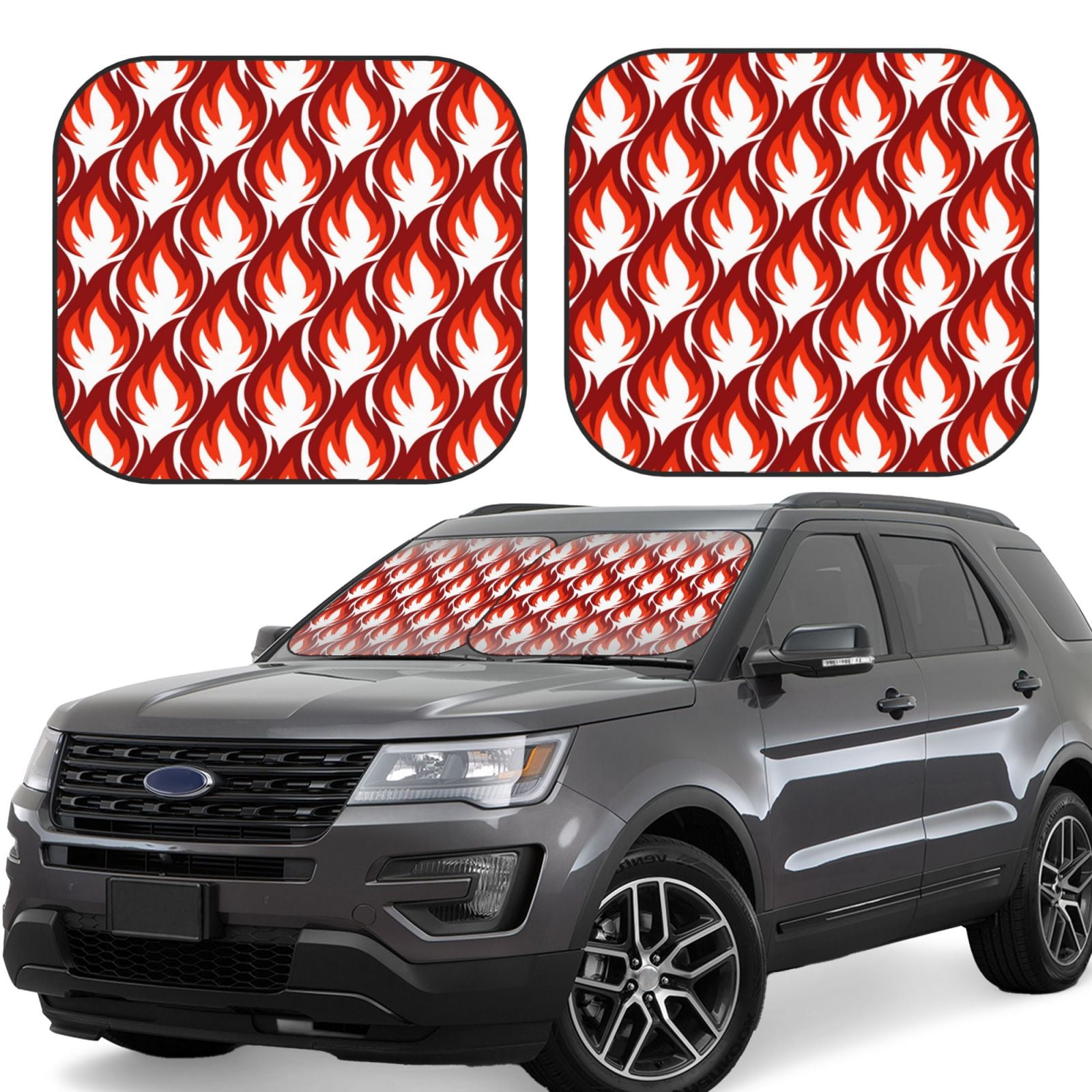 Fire Symbols Car Windshield Sun Shade - Foldable Car Sun Shade ...