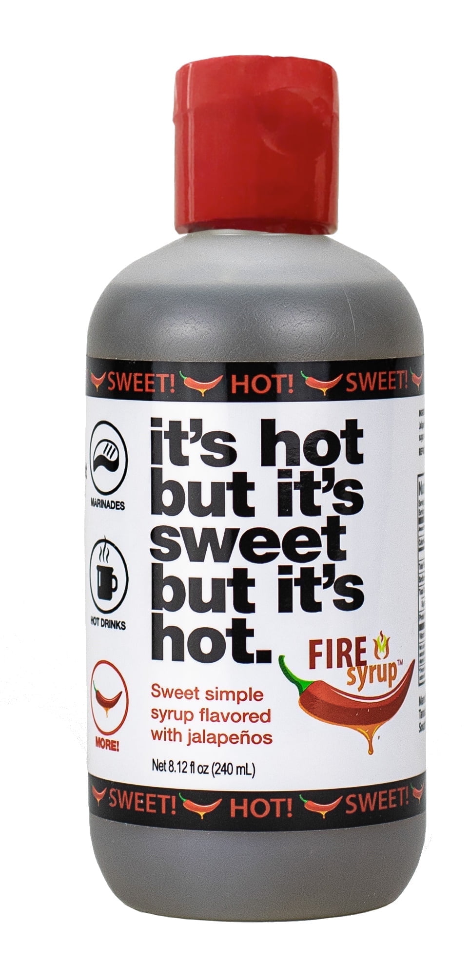 Fire Syrup, Jalape√±o Infused Simple Syrup, 8 oz, sweet heat enhancer ...