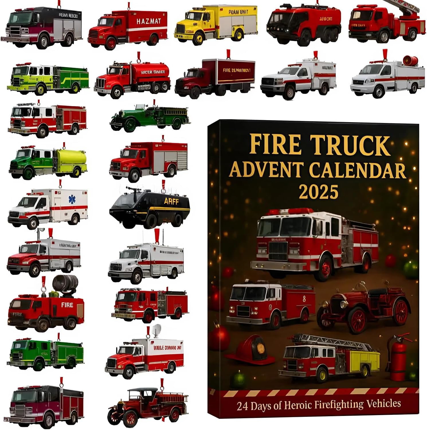Fire Truck Advent Calendar 2025, Christmas Fire Truck Advent Calendar ...