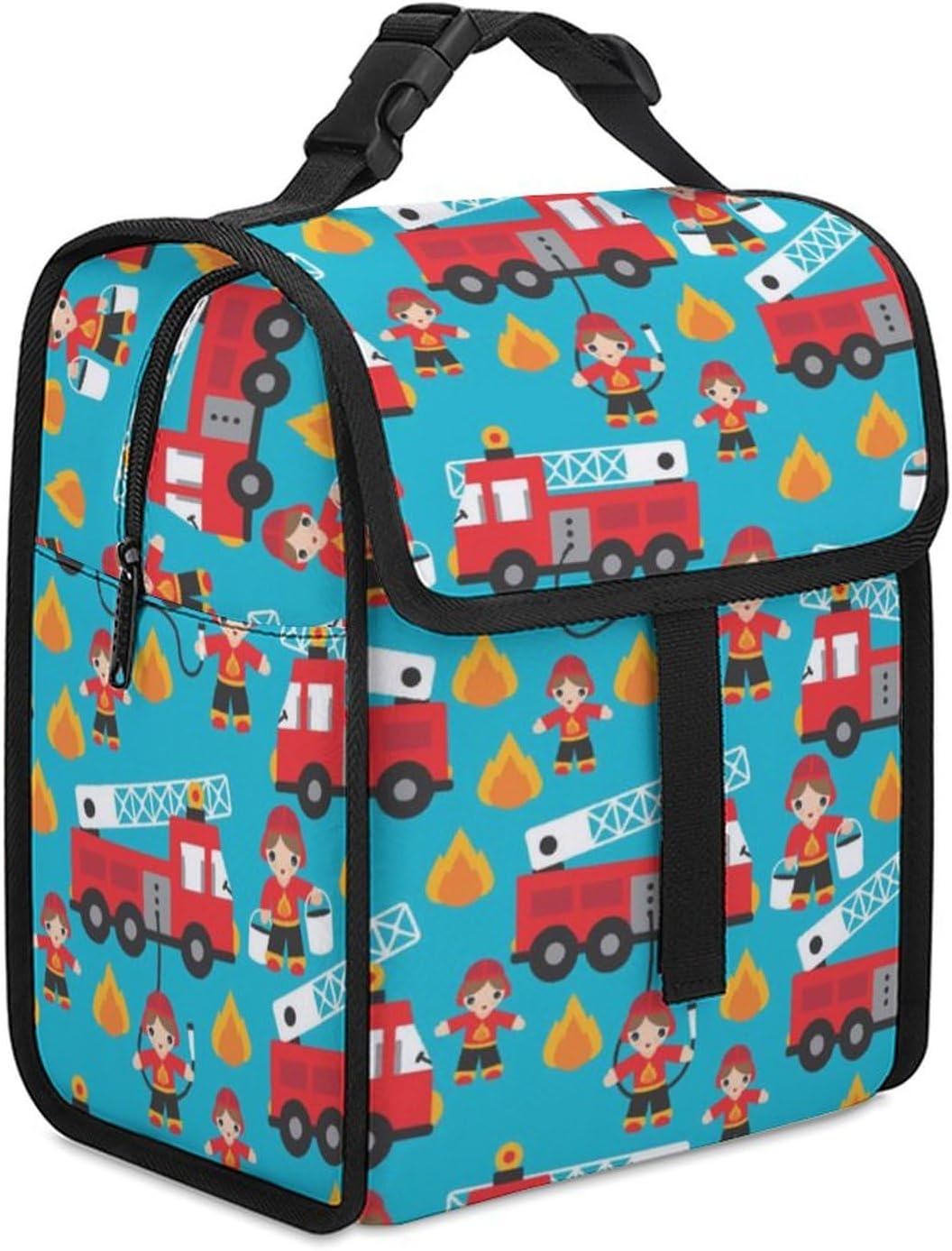 Fire Truck And Hero Car Lunch Box for Men Waterproof Insulated Cooler ...