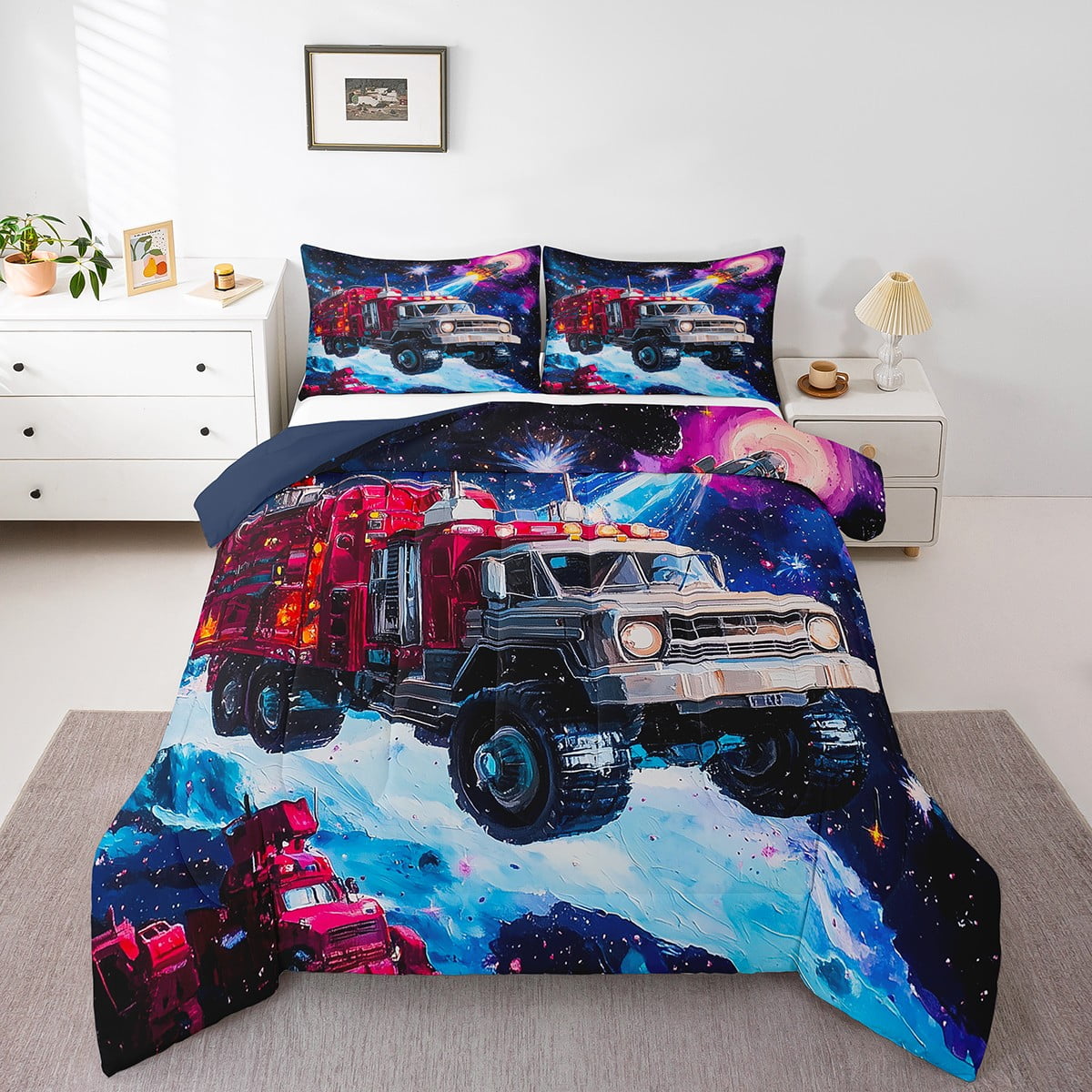 Fire Truck Comforter Set Fire Engine Full Down Comforter Teen Adults ...