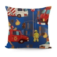 Cotton Fire Trucks Tossed Fire Engines Firefighters Fireman Emergency ...