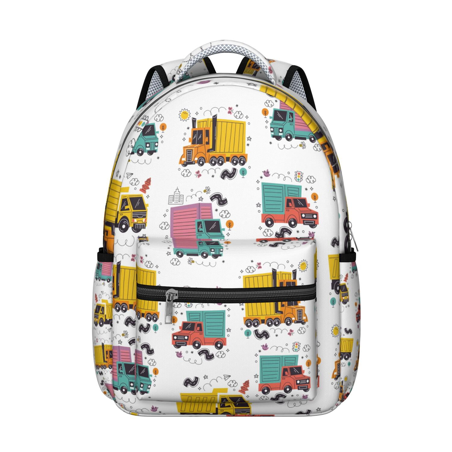 Fire Truck Themed Durable Backpack - Waterproof & Organized Student ...