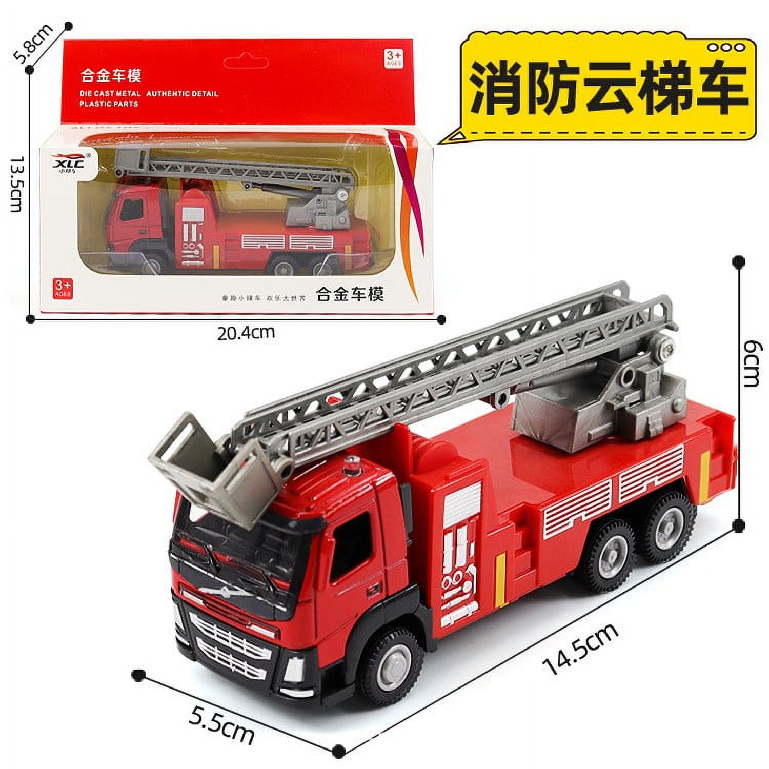 Fire Truck Toy Ladder Firefighter Toy Truck Fire Fighting Truck Ladder ...