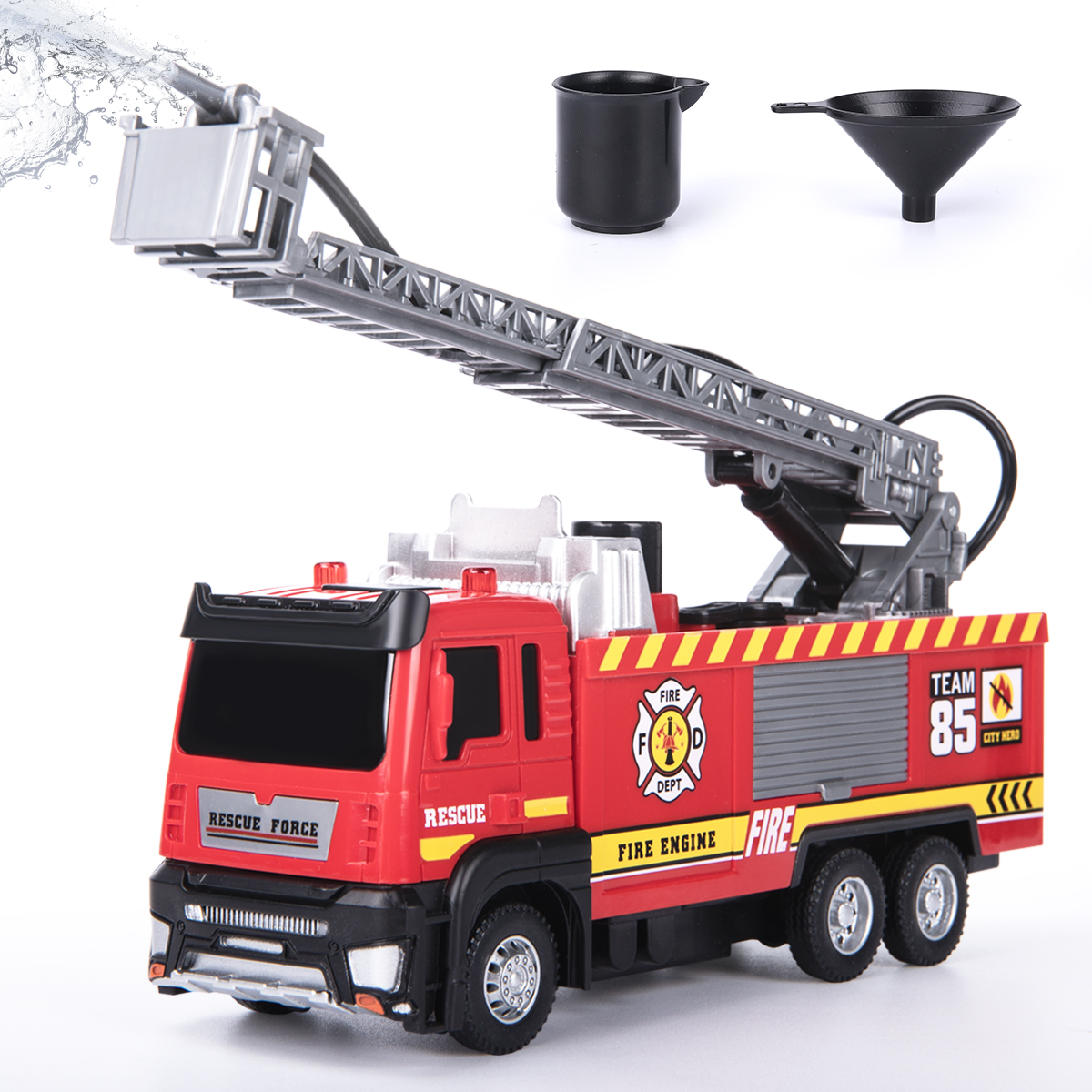 Tonka Rescue Force Lights and Sounds 12-inch Ladder Truck - Fire Dept ...
