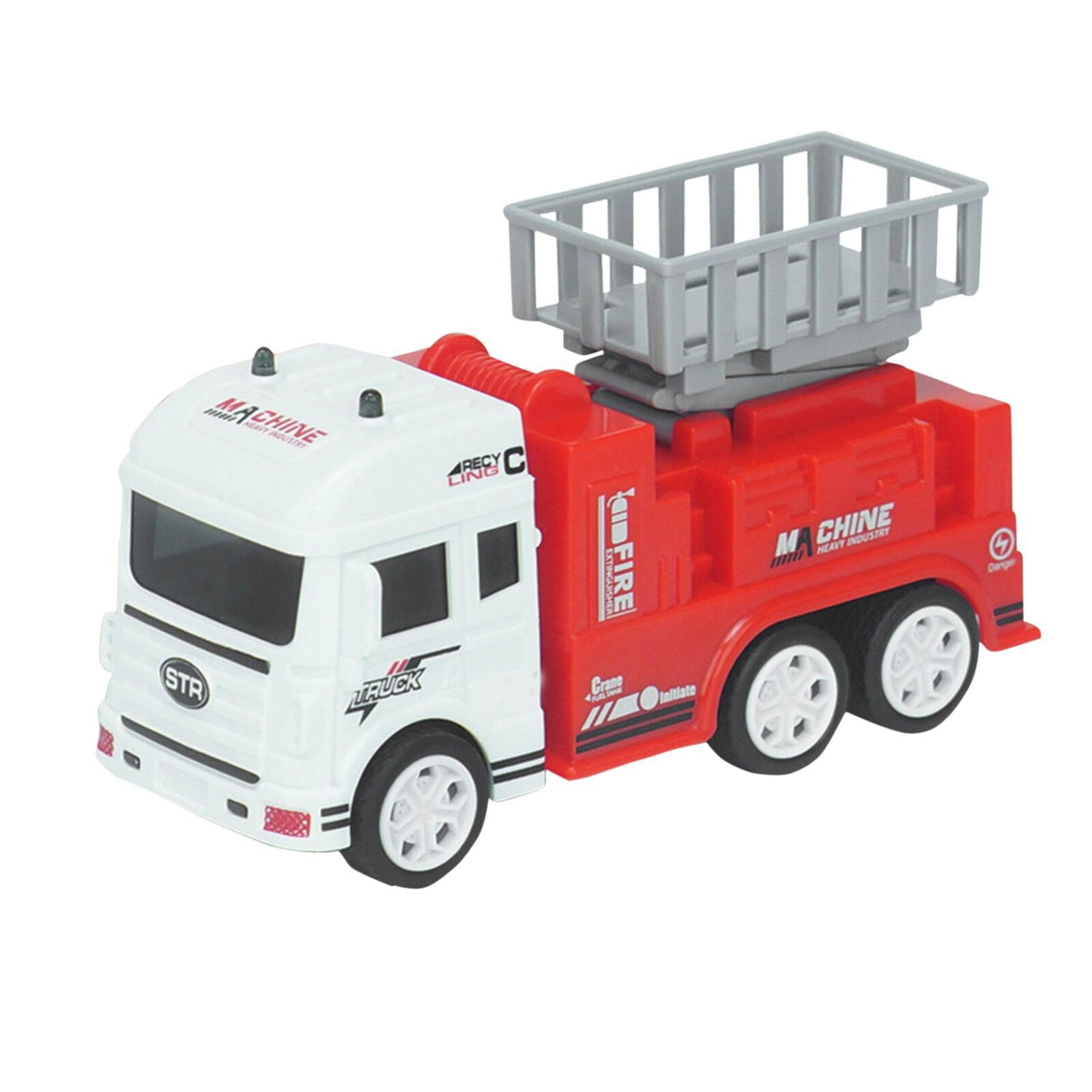 Fire Truck Toy Metal Cab, Fire Engine Truck with Lights and Siren ...