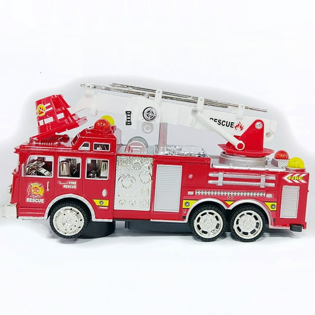 Fire Truck Toy for Toddlers - LED, Light Up, Sirens, Bump and Go Fire ...
