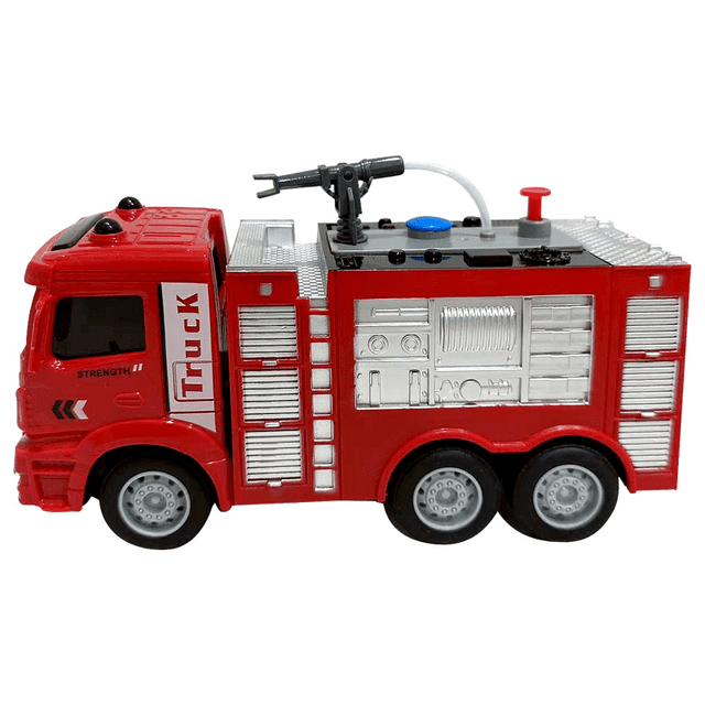 Fire Truck Toy with 3D Flashing Lights, Siren and Fire Fighter Sounds ...