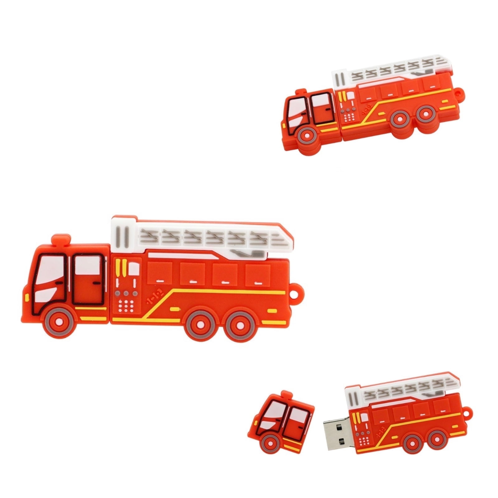 Fire Truck USB Drive - Fire Truck Flash Drive - Red Fire Truck Trendy ...