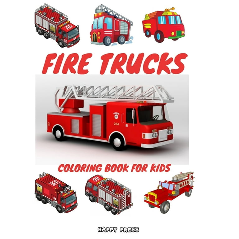 3d fire truck coloring pages