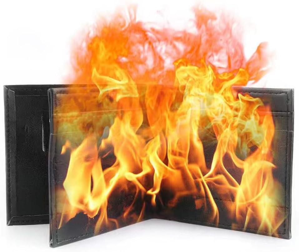 Fire Wallet Magic Trick, Flaming Wallet, PU Leather Billfold That ...