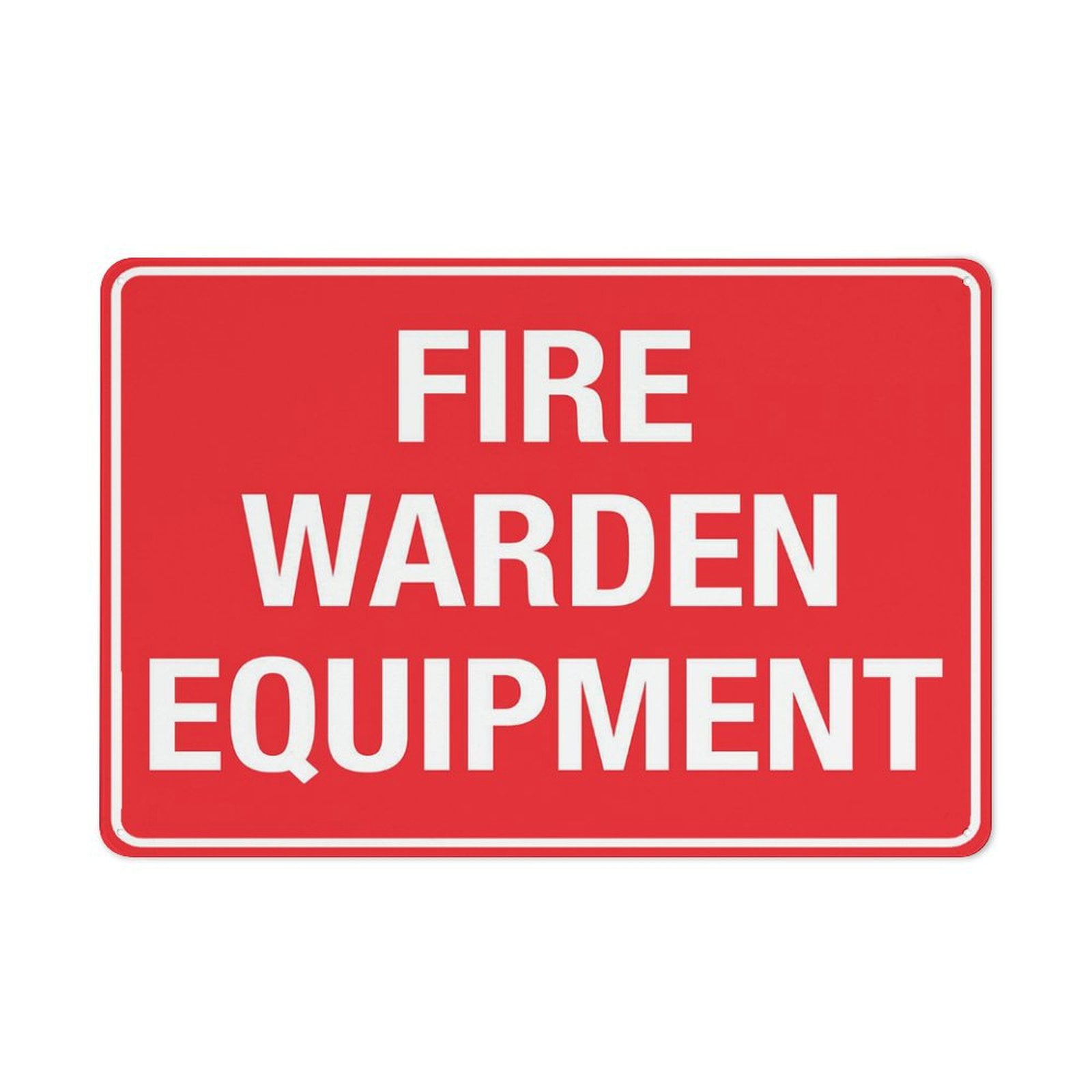 Fire Warden Equipment Sign 8"X12" Rust Free Aluminum Signs Outdoor ...