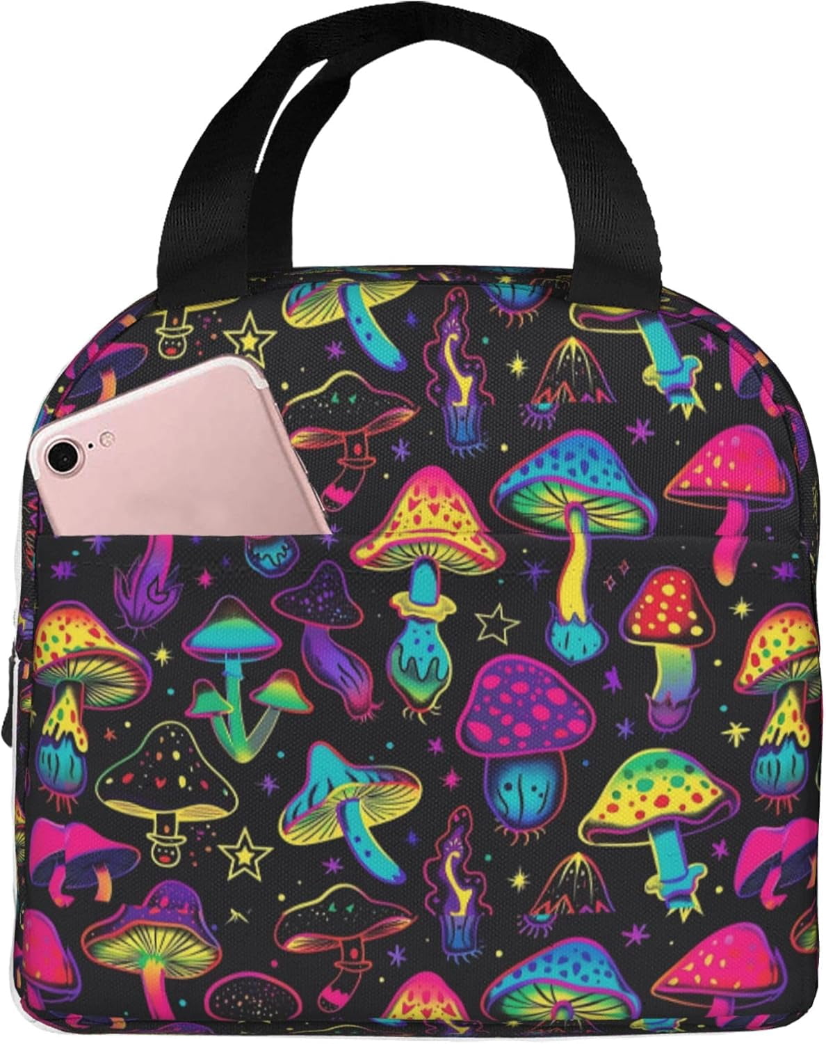 Fire Water Football Pattern Lunch Bag, Unisex Reusable Insulated Lunch ...